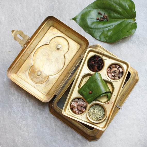 Brass Paan Daan From the South of India With 6 Compartments | Etsy