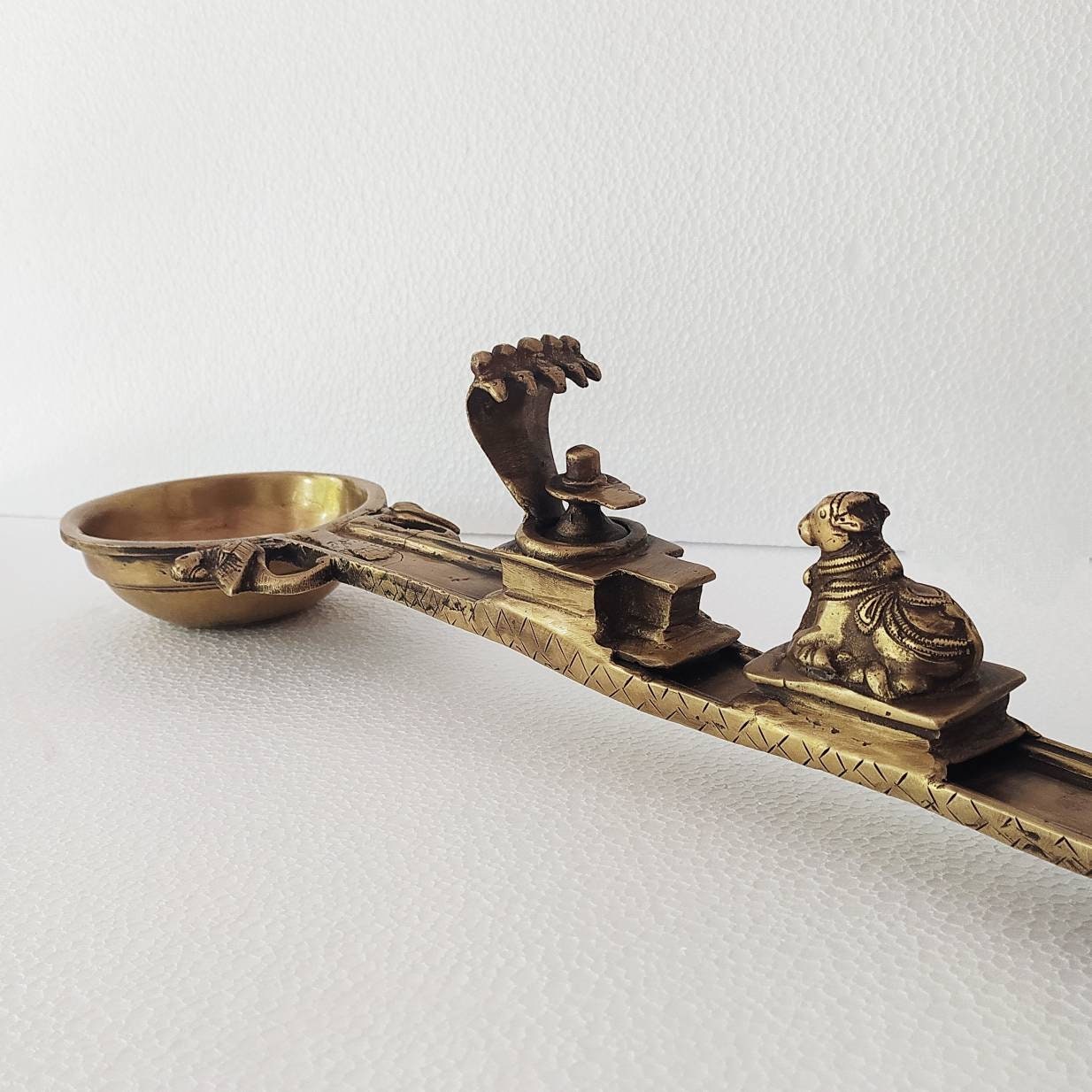 Majestic Brass Ritual Spoon or Uddharani With Nandi and Shiva - Etsy UK