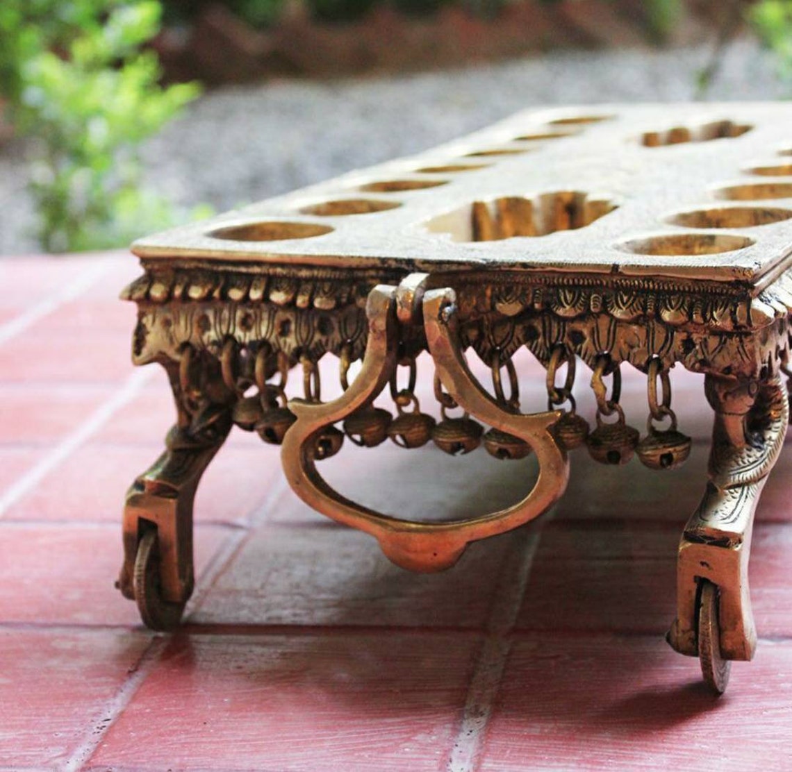 Magnificent Brass Pallanghuzi Board Game With 14 Pits From | Etsy