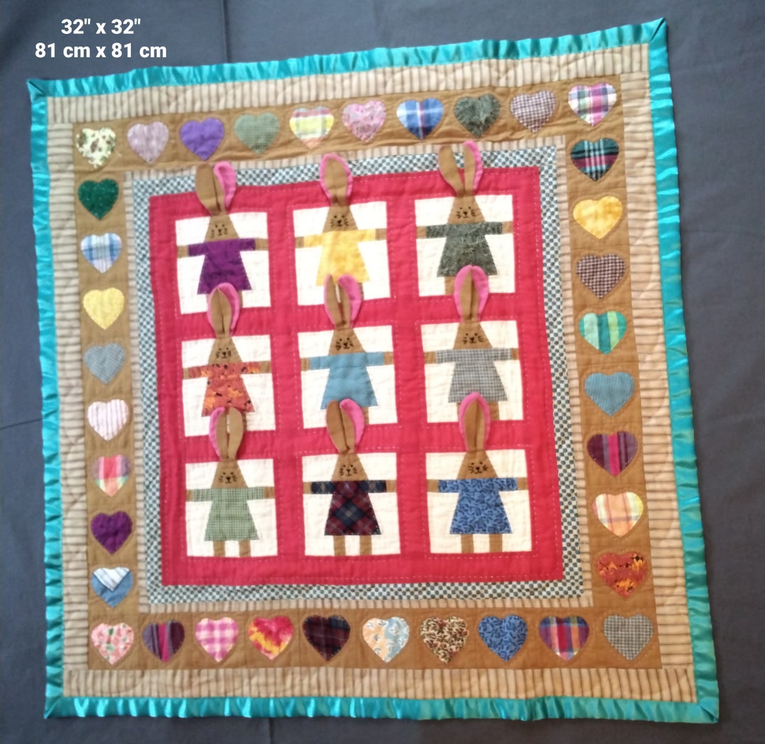 One of a Kind, Touchable, Floppy-ear Bunny Quilt Crib, Baby, or Dementia Lap Quilt. - Etsy
