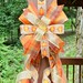 Fall Bow, Pumpkin Bow, Large Bow for Wreath, Autumn Decor, Mailbox Bow ...