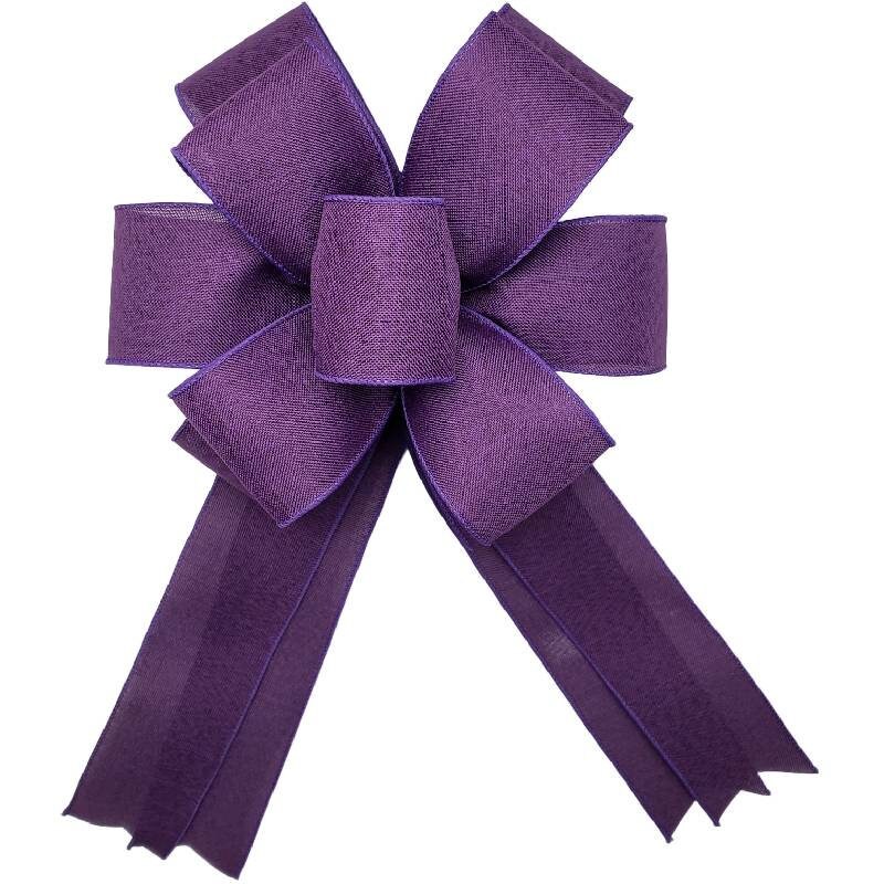 Dark Purple Bow for Wreath, Easter Bow, Halloween Wreath Bow, Spring ...