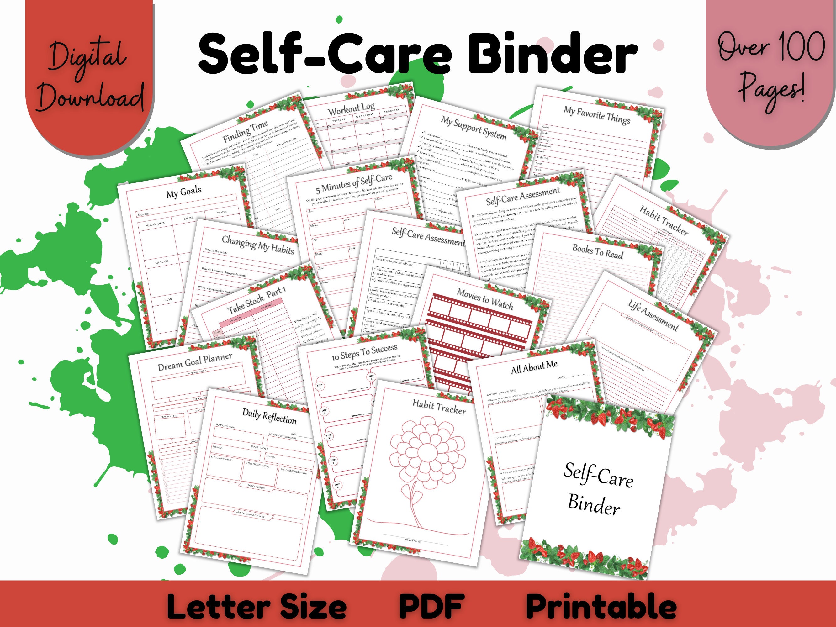 Get It All Self Care Binder And Workbook Bundle Mental Health Etsy