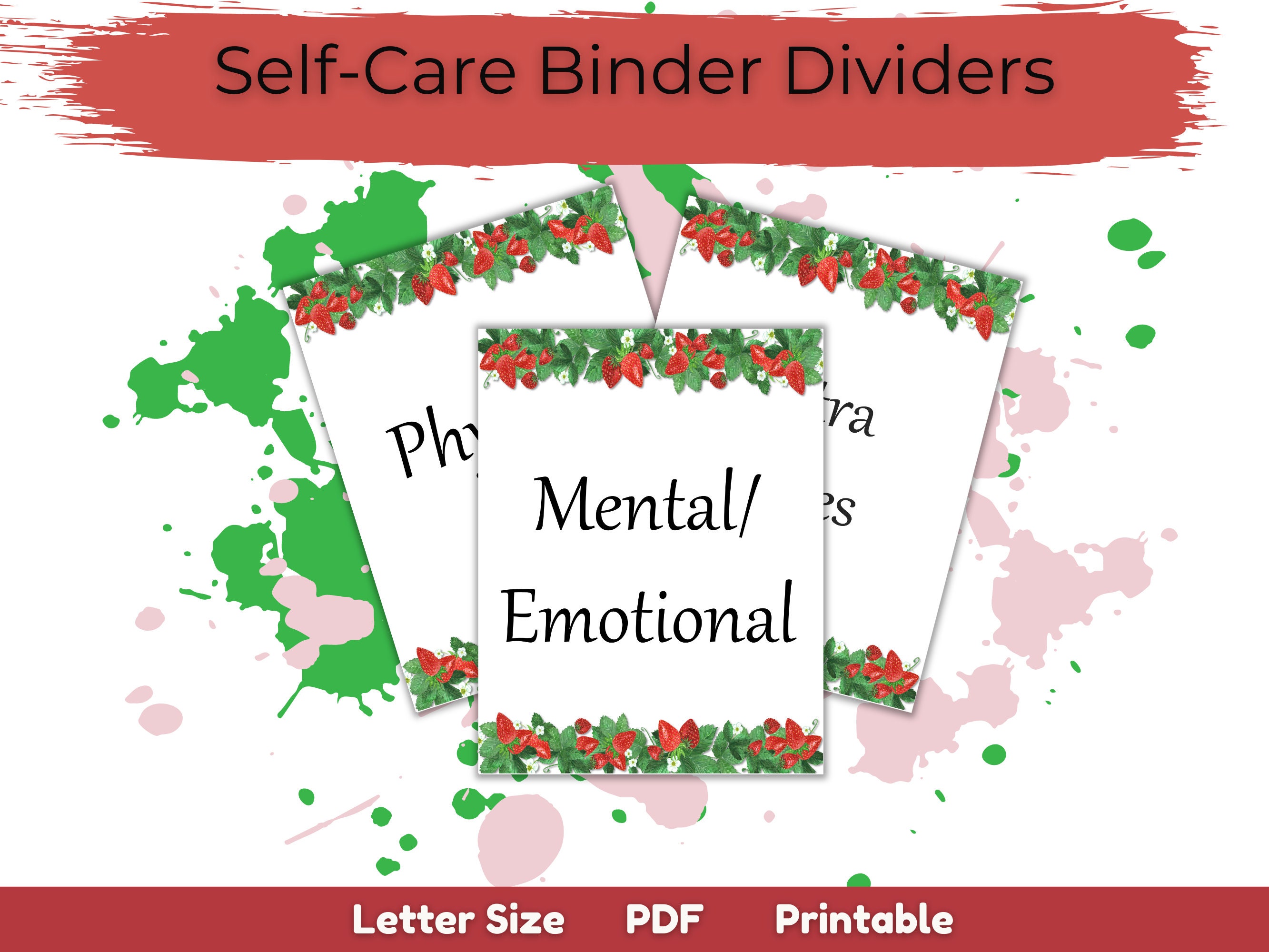Get It All Self Care Binder And Workbook Bundle Mental Health Etsy