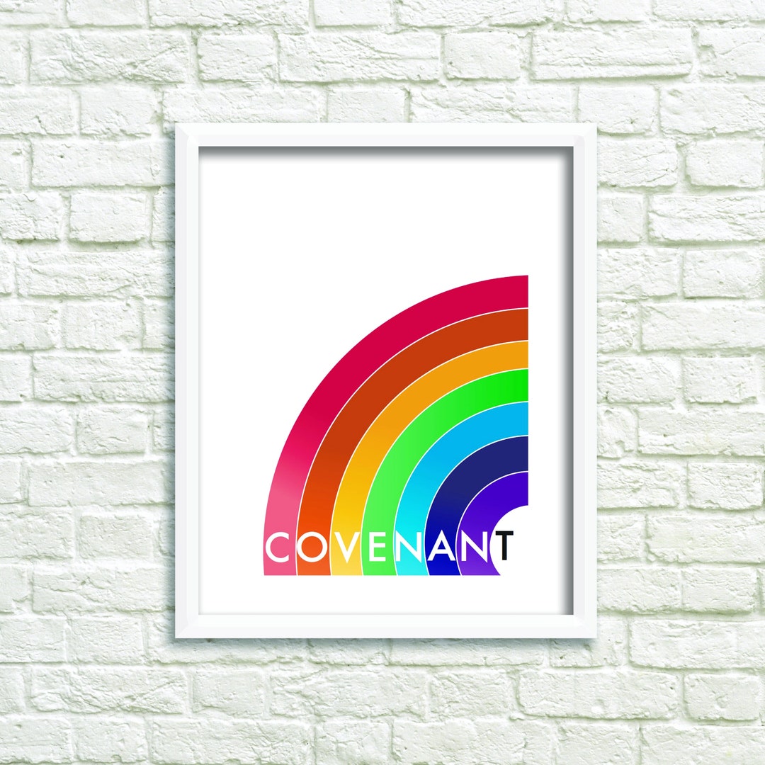Rainbow Christian Print,noah's Ark Print,christian Rainbow,covenant ...
