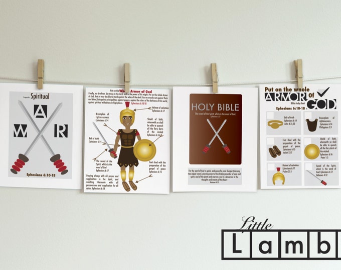 Armor of God, Personalized First Communion Gift, Ephesians 6 Scripture ...