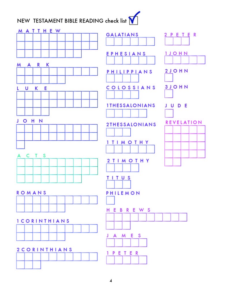 Bible Study, Bible Reading Cheklist, Bible Tracker, Bible Reading ...