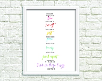 Whatsoever Things - Etsy