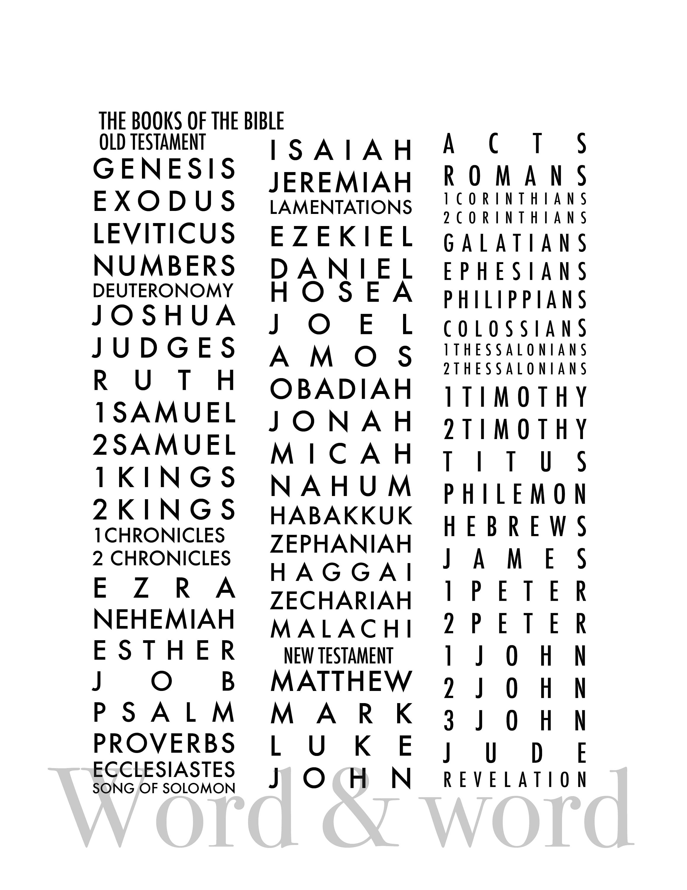 Bible Books, Books of the Bible, Bible Study, Black and White ...