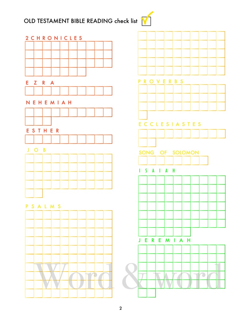 Bible Study, Bible Reading Cheklist, Bible Tracker, Bible Reading ...