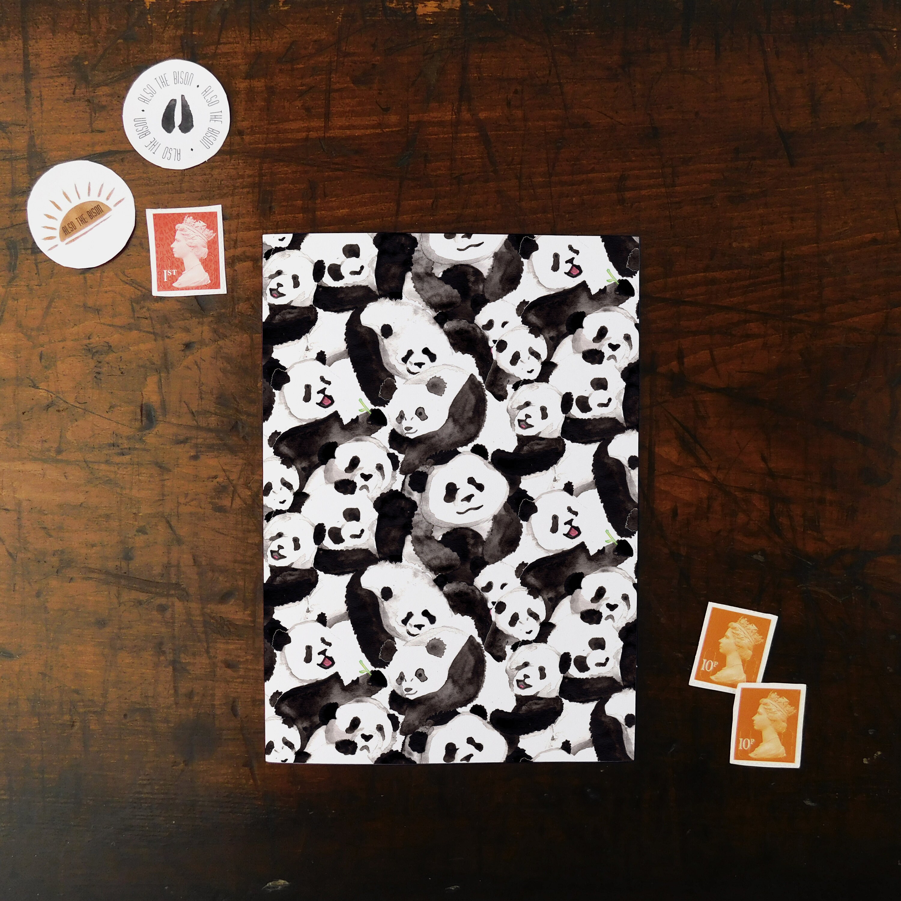 Embarrassment of Pandas Postcard | Etsy