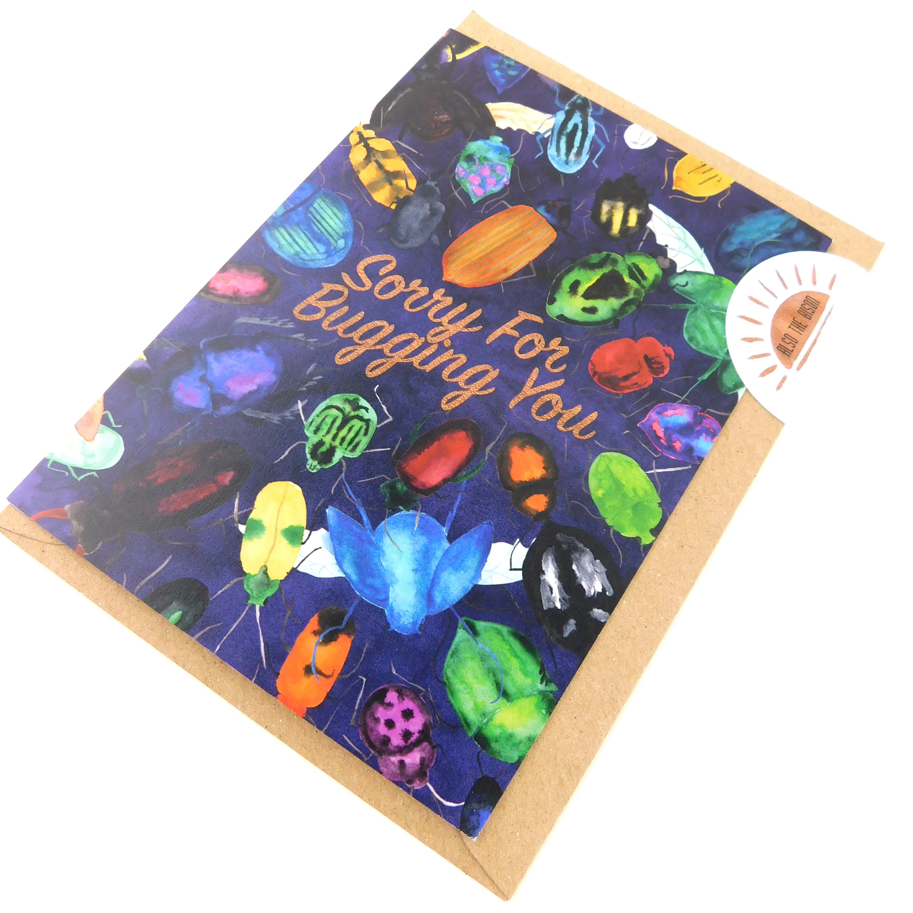 Sorry for Bugging You Greetings Card | Etsy