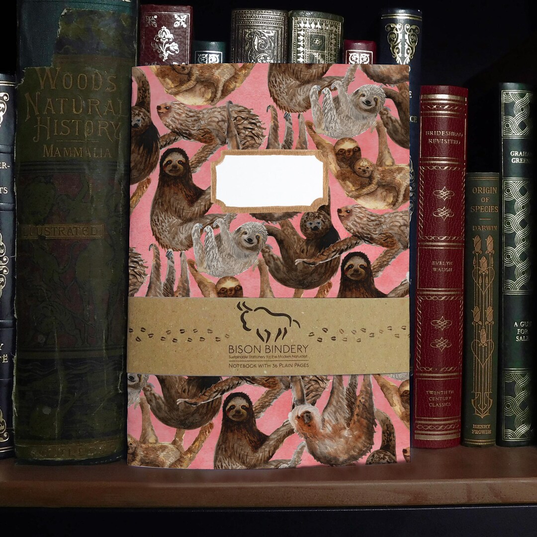 Sleuth of Sloths A5 Soft Cover Notebook With 36 Plain Pages - Made From ...