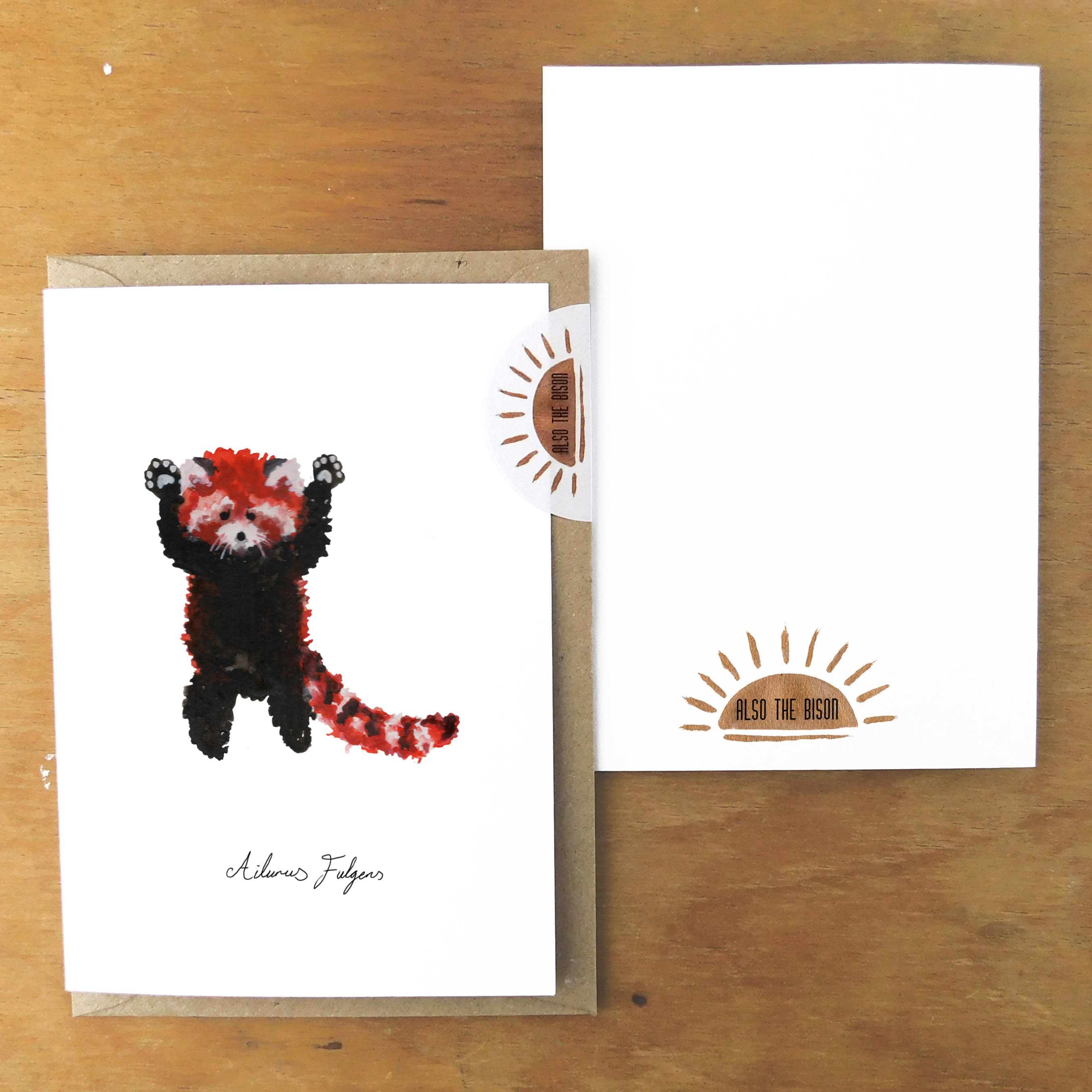 Pack Standing Red Panda Greetings Card - Etsy