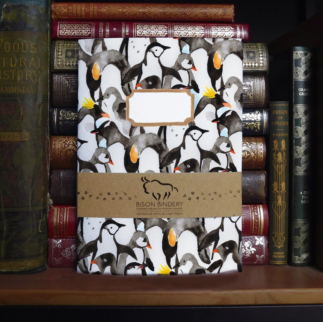 Waddle of Penguins Print A5 Soft Cover Lined Journal - 76 Lined Pages ...