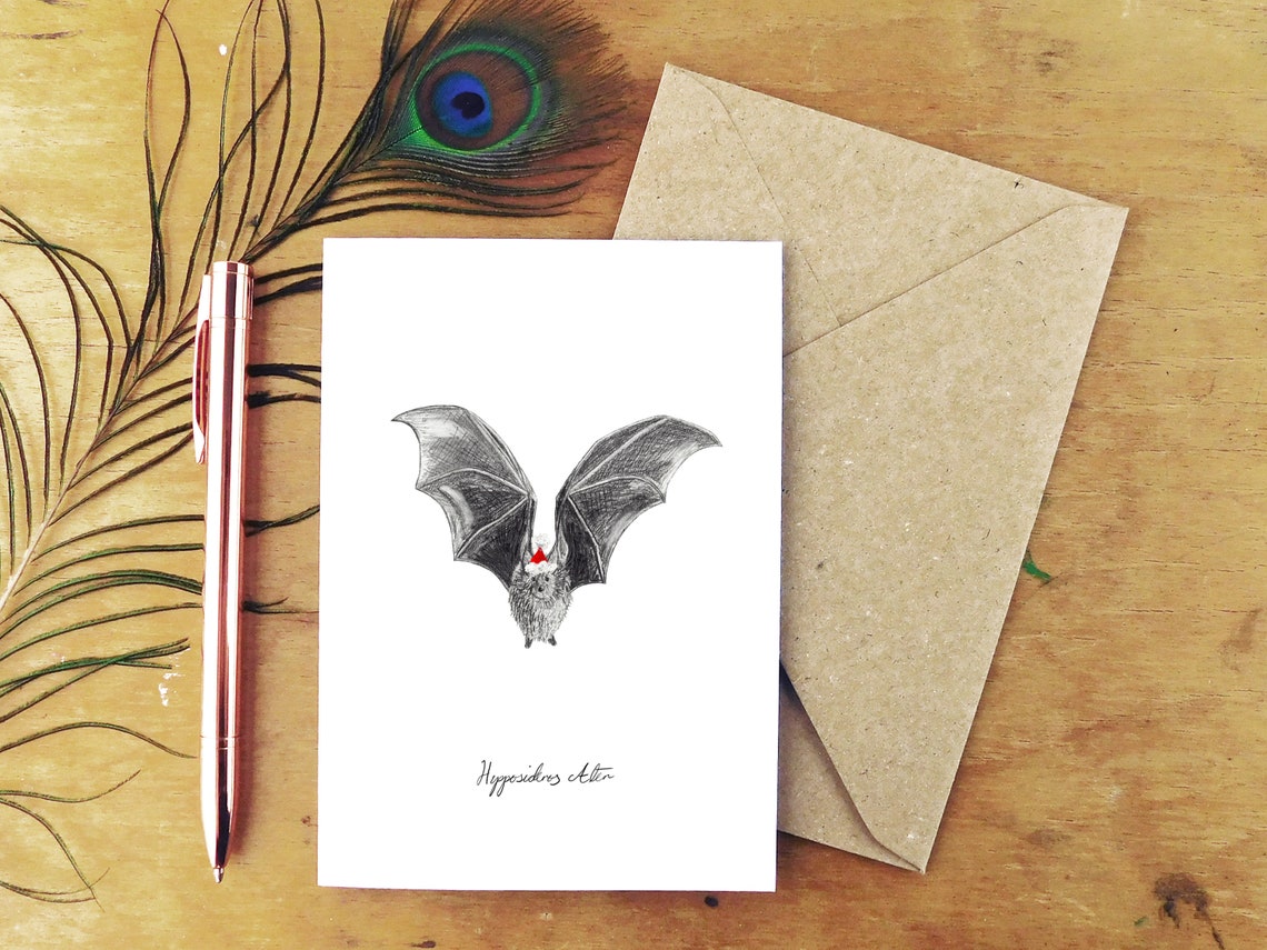 Dusky Leaf-nosed Bat Christmas Card - Etsy