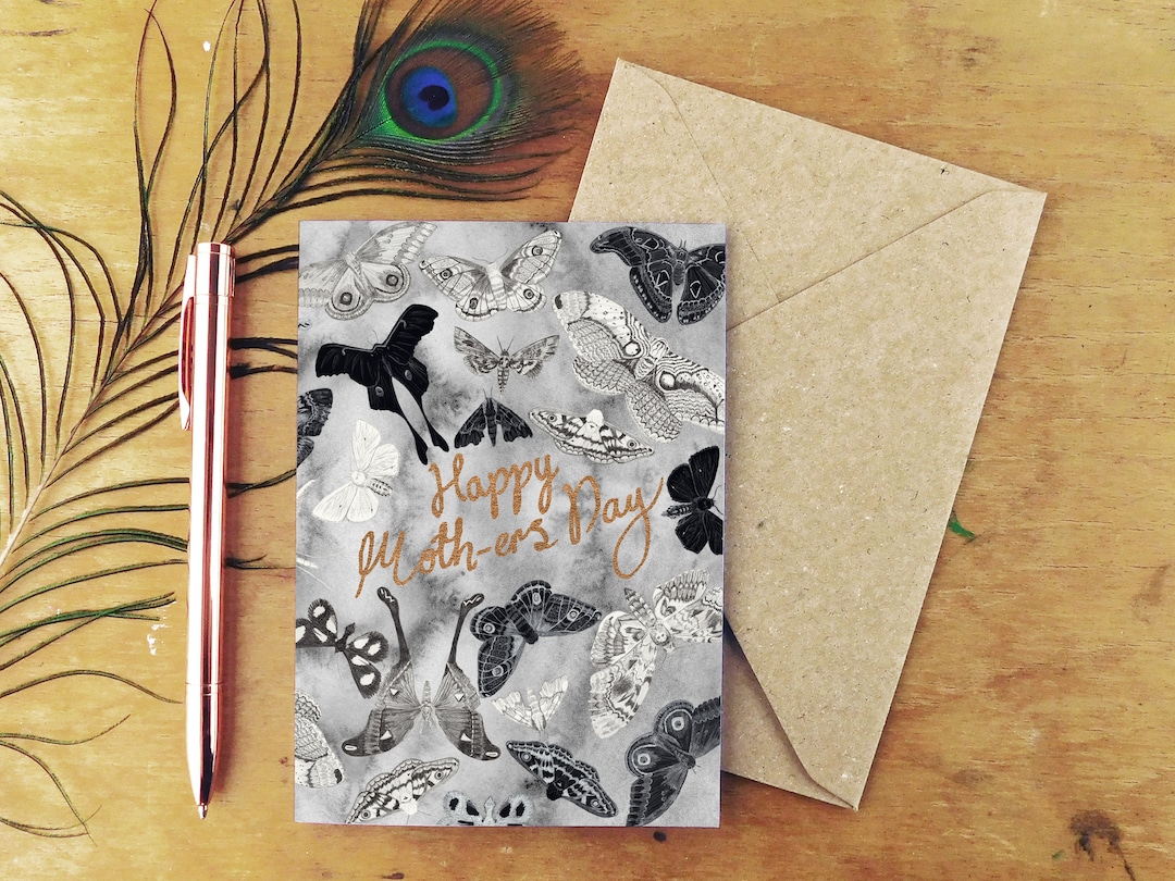 Happy Moth-ers Day Greetings Card - Etsy