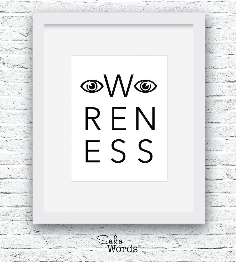 Awareness Printable, Awareness Word Art, Awareness Print, Typography ...