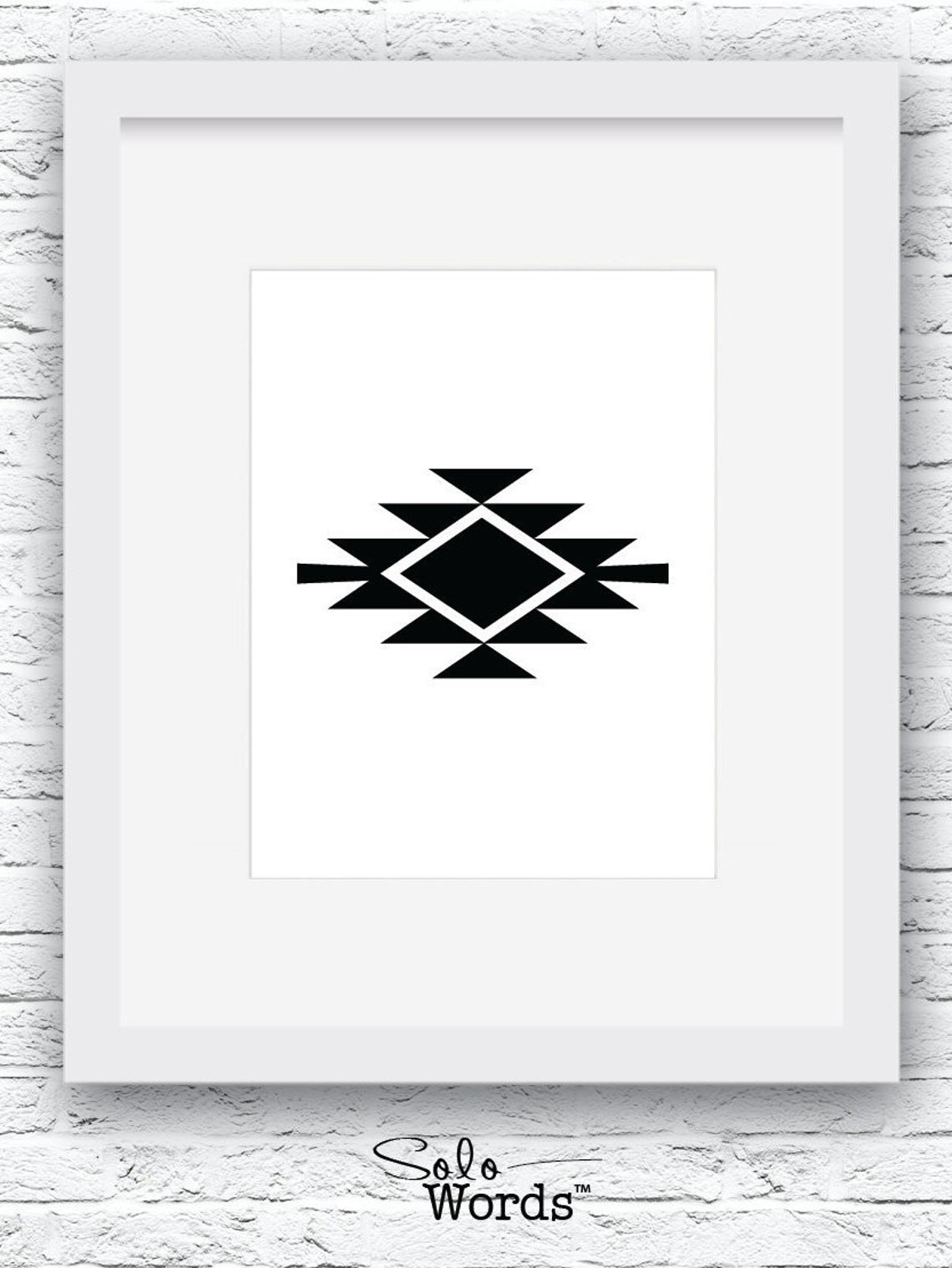 Aztec Print, Black and White, Southwestern Print, Navajo Print ...