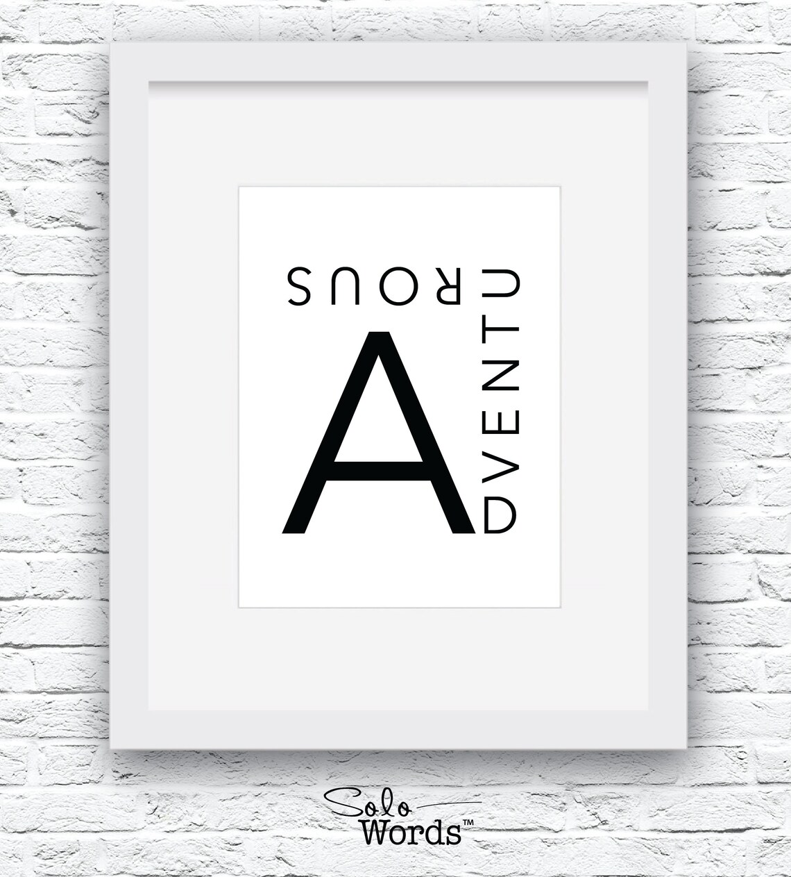 Typography Poster Adventure Printable Adventurous Word Art | Etsy