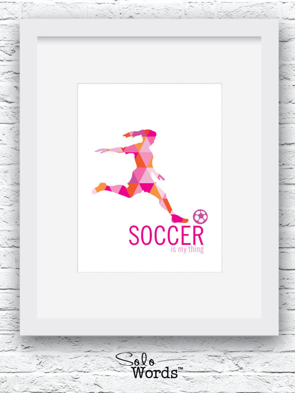 Girl Soccer Gift, Soccer Gift Idea, Soccer Print, Soccer Wall Art, Girl ...