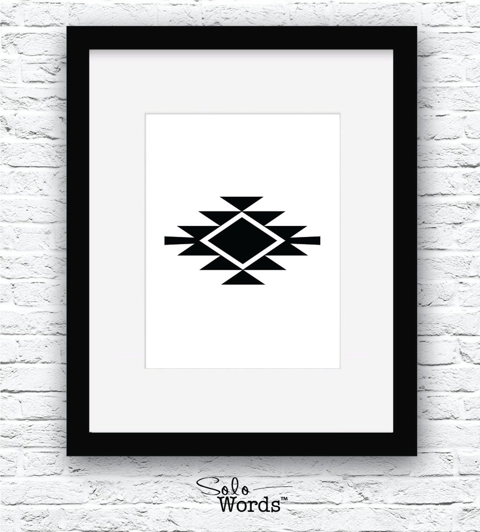 Aztec Print, Black and White, Southwestern Print, Navajo Print ...