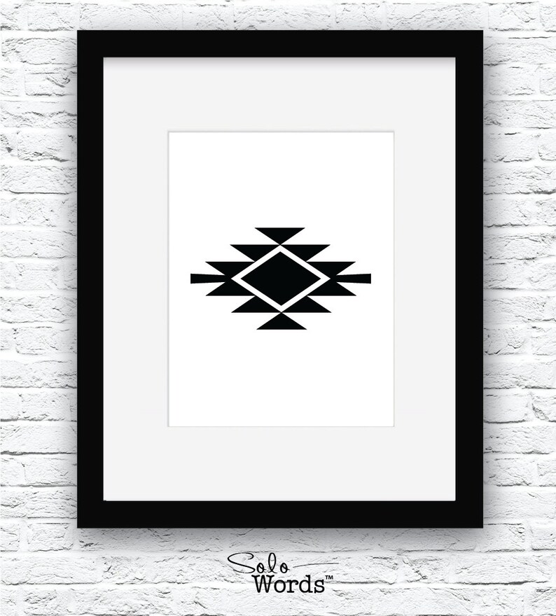 Aztec Print, Black and White, Southwestern Print, Navajo Print ...