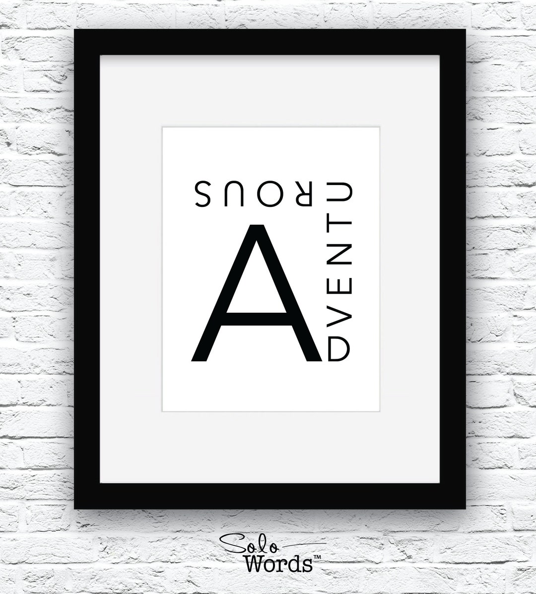 Typography Poster, Adventure Printable, Adventurous Word Art, Wall ...
