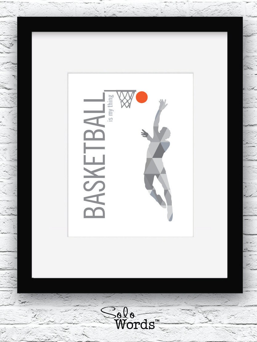 Basketball Digital Print, Basketball Print, Basketball Wall Art ...