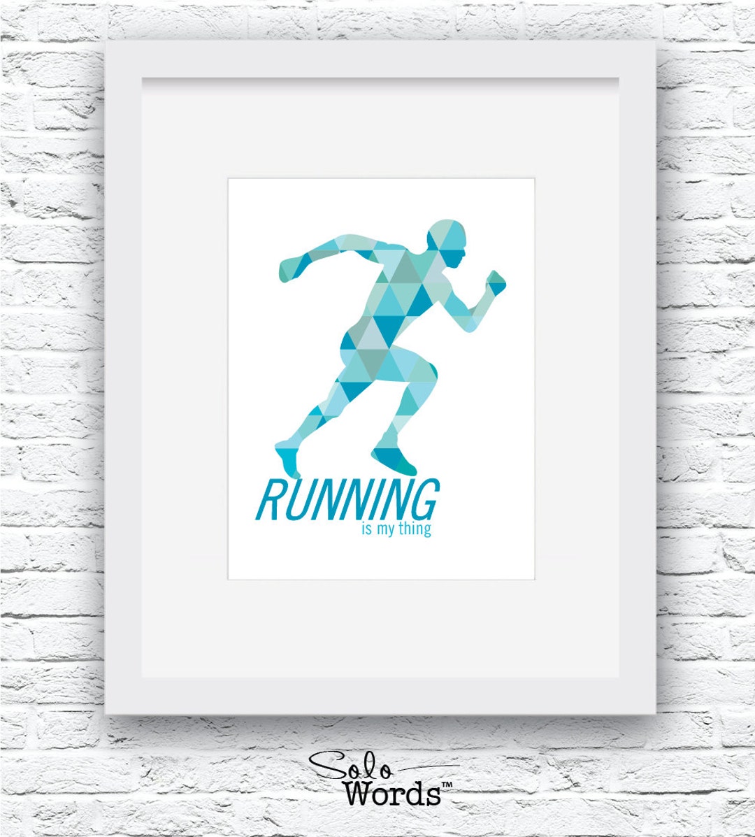 Running Art, Gifts for Runners, Running Wall Art, Running Decor, Runner ...