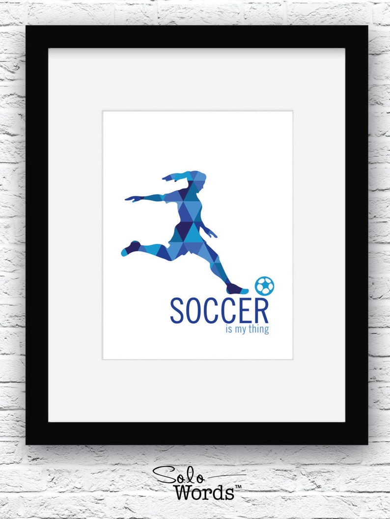 Soccer Wall Art, Girl Soccer Digital Print, Soccer Poster, Girl Soccer ...