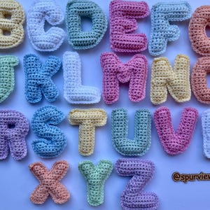 Mini Custom Crochet Capital Letter Alphabet - Etsy
