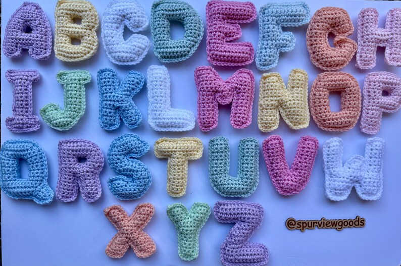 Mini Custom Crochet Capital Letter Alphabet - Etsy