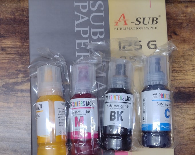 Complete Sublimation Starter Kit - A-SUB Paper & Printer's Jack Ink ...