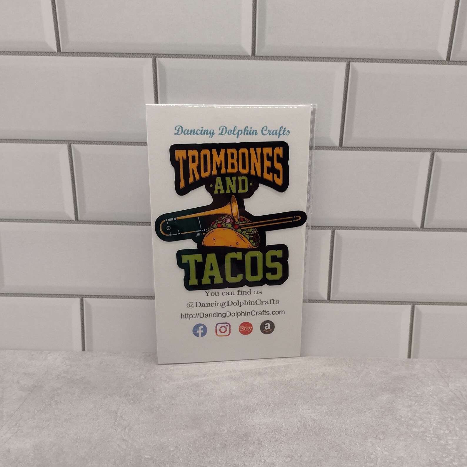 Trombones and Tacos Sticker - A Perfect and Quirky Trombone Player Gift ...