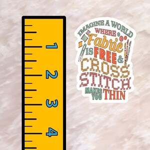 Cross Stitch Sticker | Embroidery Sticker | Sticker for Cross Stitchers ...