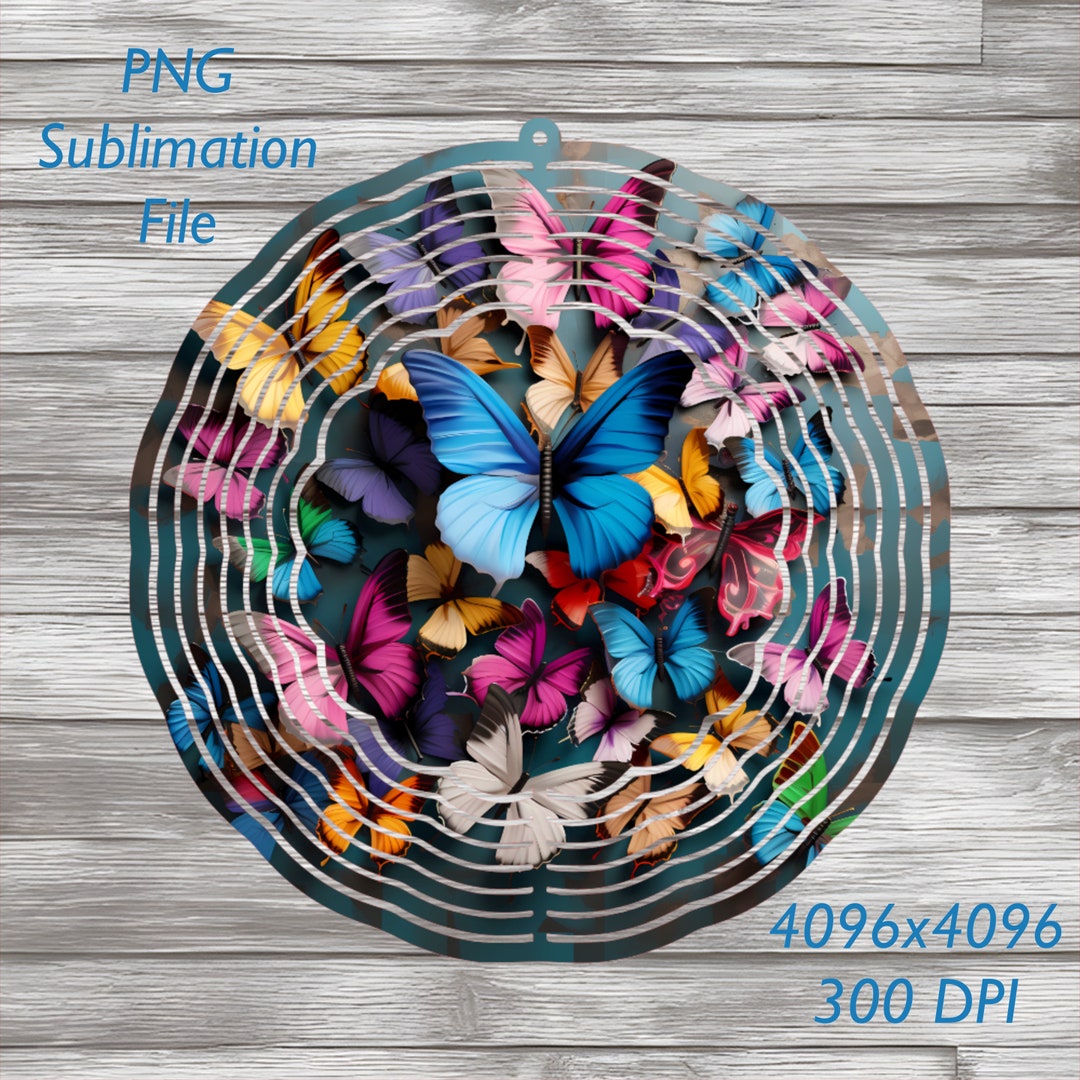 Butterfly PNG – Butterfly Sublimation – Wind Spinner PNG – Wind Spinner ...
