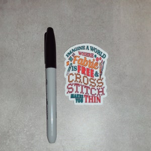 Cross Stitch Sticker | Embroidery Sticker | Sticker for Cross Stitchers ...