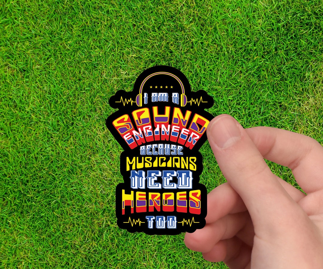 Sound Engineer: Musicians Hero Sticker Audio Technician Music Producer ...