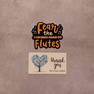 Flute Gift | Flute Sticker | Fear the Flute | Gift for Flute Player ...