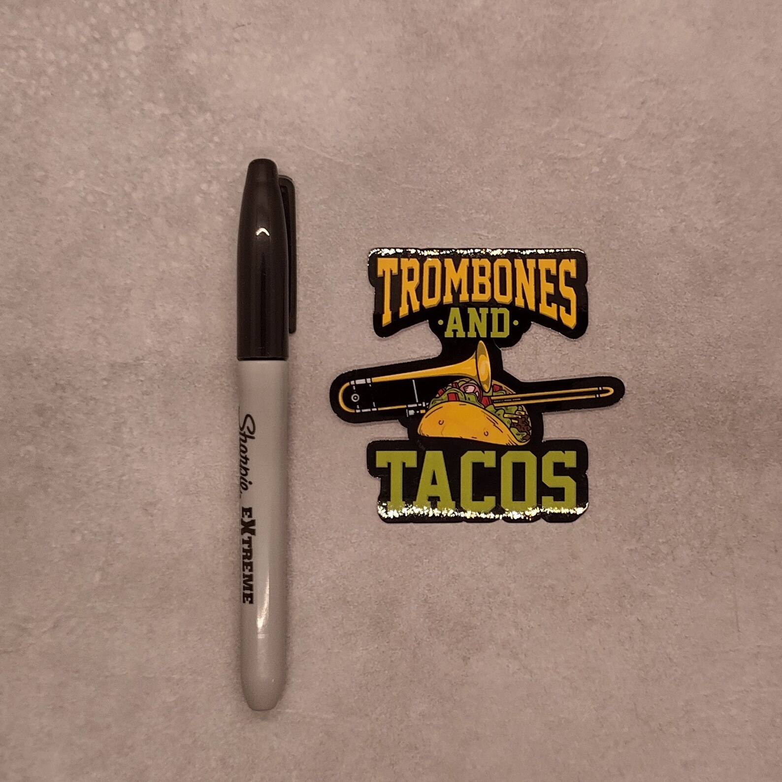 Trombones and Tacos Sticker - A Perfect and Quirky Trombone Player Gift ...