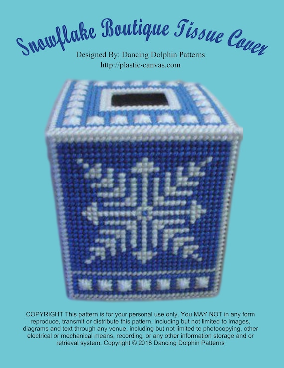 Snowflake Boutique Tissue Box Cover Plastic Canvas Pattern Etsy UK