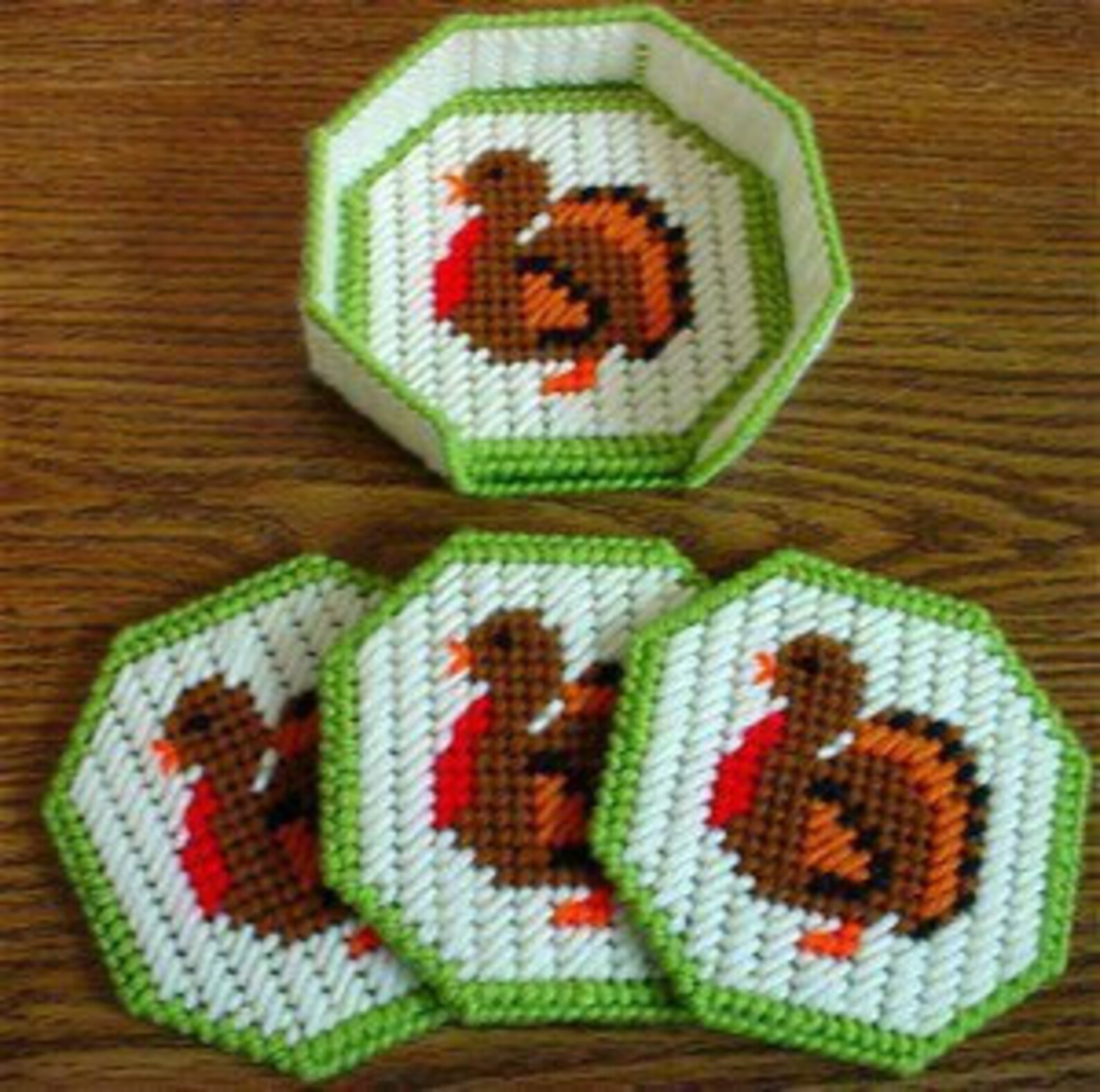 Plastic Canvas Coaster Set | Thanksgiving Coaster Set | Plastic Canvas ...