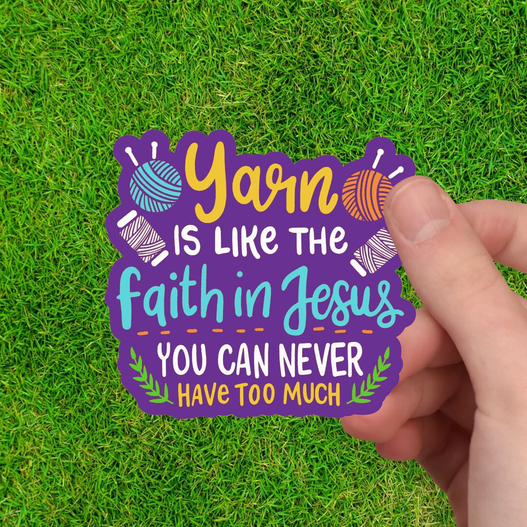 Crochet Sticker Knitting Sticker Yarn Sticker Gift for Crocheter Gift ...