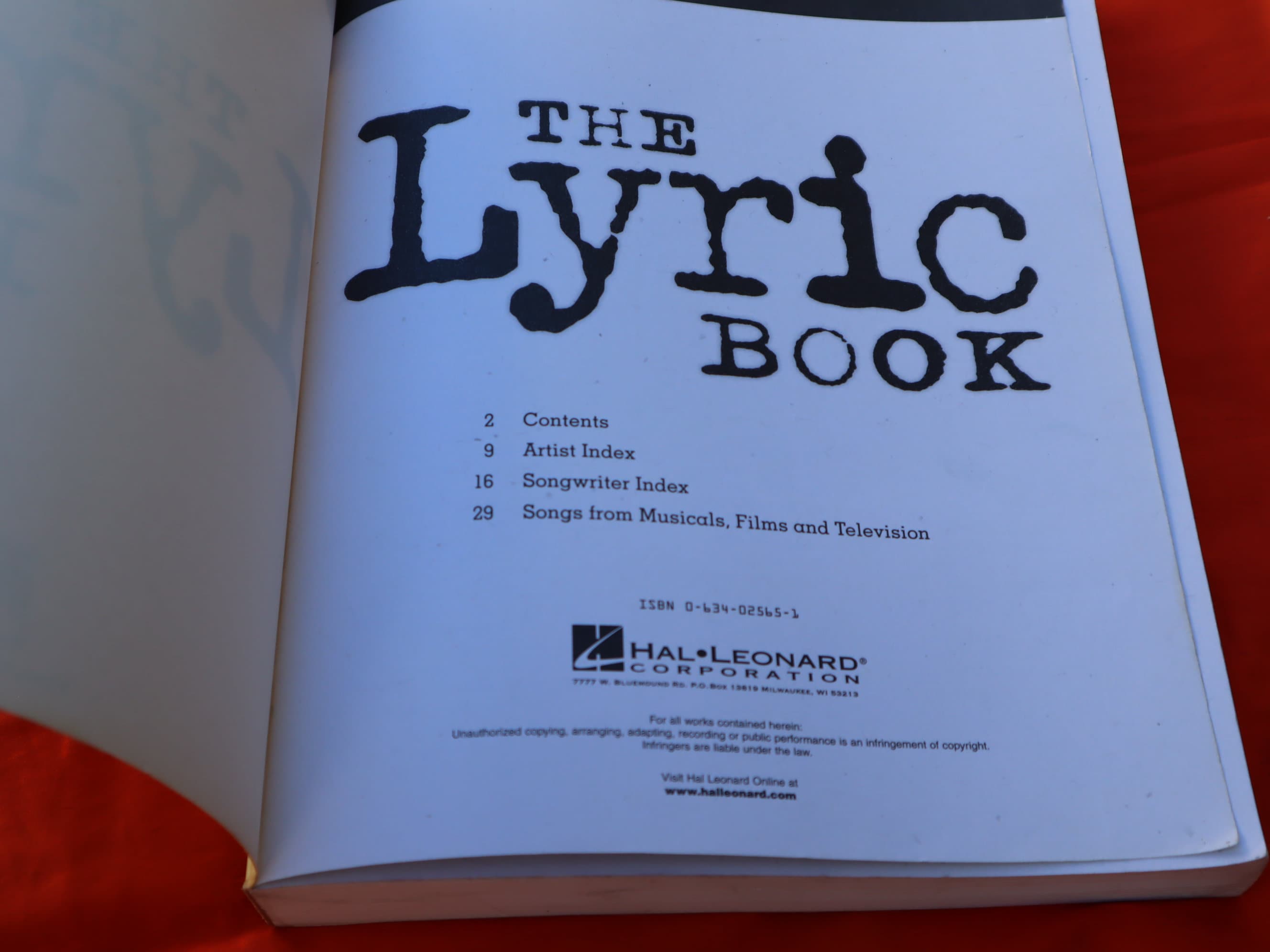 The Lyric Book | Etsy