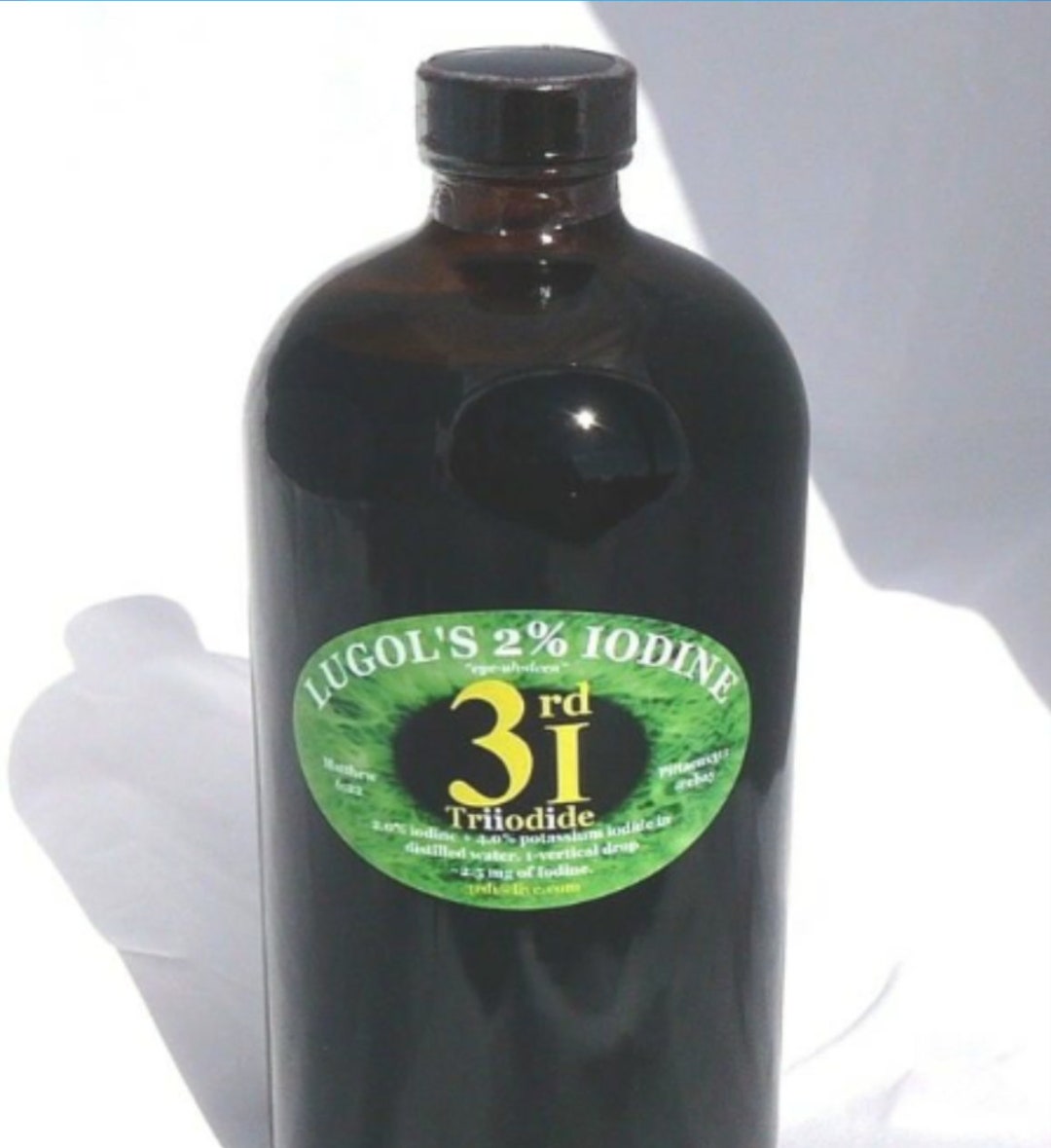 3rd-i 2% Lugol's Solution 1-liter Glass Bottle 20,000-drops 500ml ...