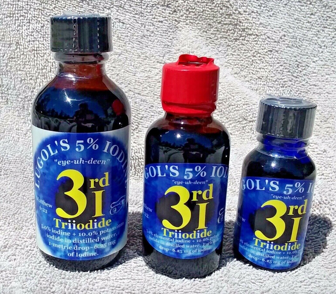 3RDi 5% Lugol's Solution Iodine/Potassium Iodide 6.25mgs/drop 15, 30 ...