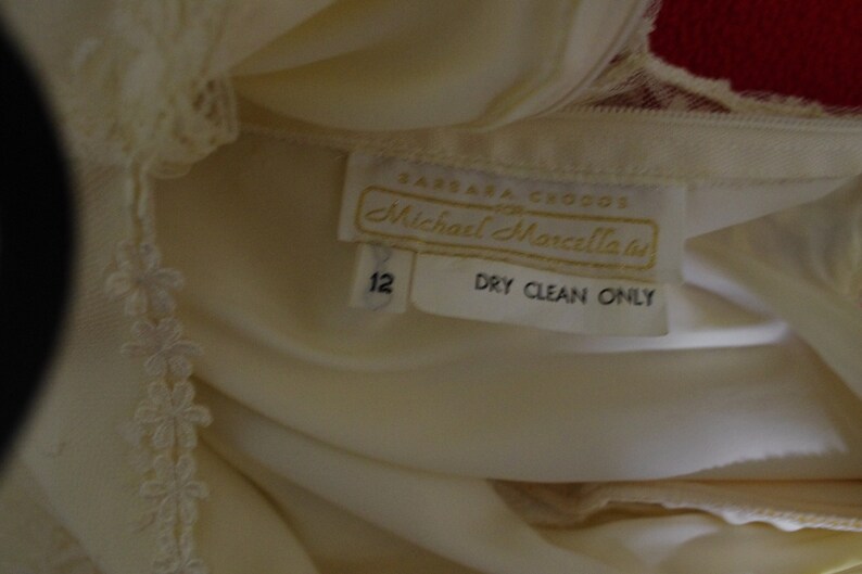 Barbara Chodos Michael Marcella Cream Ivory Short Sleeve Lace Cocktail ...