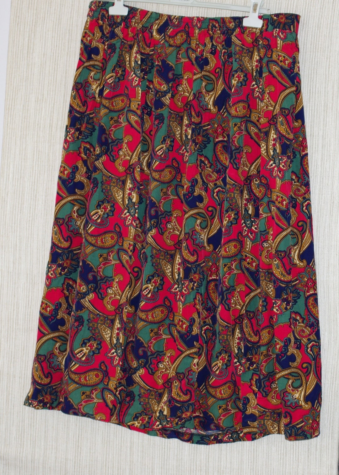 Maggie Mcnaughton Rayon Multicolored Calf Length Pleated Skirt Size:22w ...