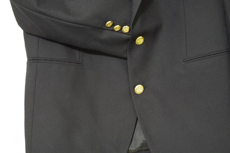 FERRINI Vintage Wool Black Gold 2 Button Men's Jacket | Etsy